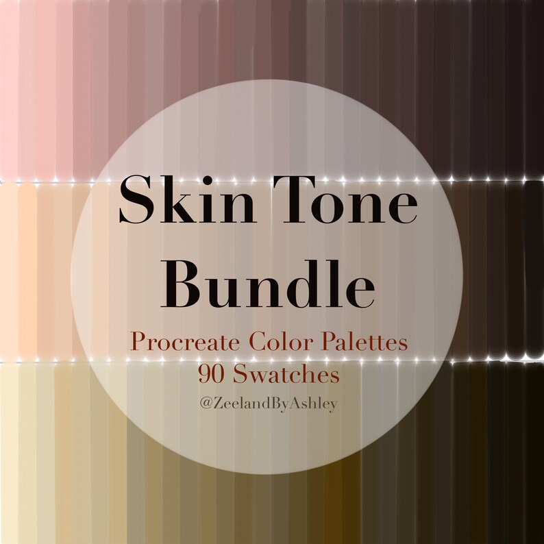 Skin Tones Procreate Color Palettes, 90 Swatches, Instant Download - Etsy