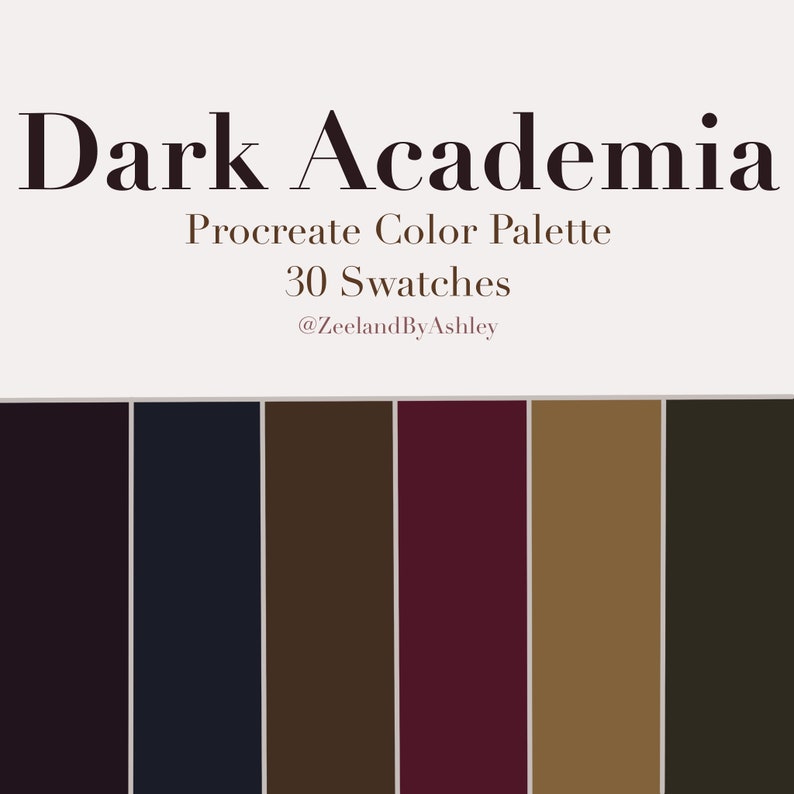 Dark Academia Inspired Procreate Color Palette 30 Swatches Etsy dark-academia-inspired-procreate-color-palette-30-swatches-etsy