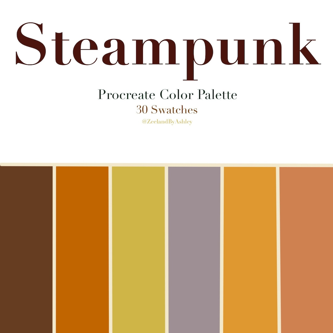 Steampunk color palette store