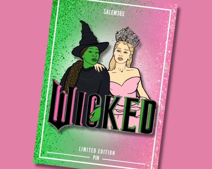 Wicked the Musical Elphaba Inspired Hard Enamel Pin defy Gravity 1inch ...
