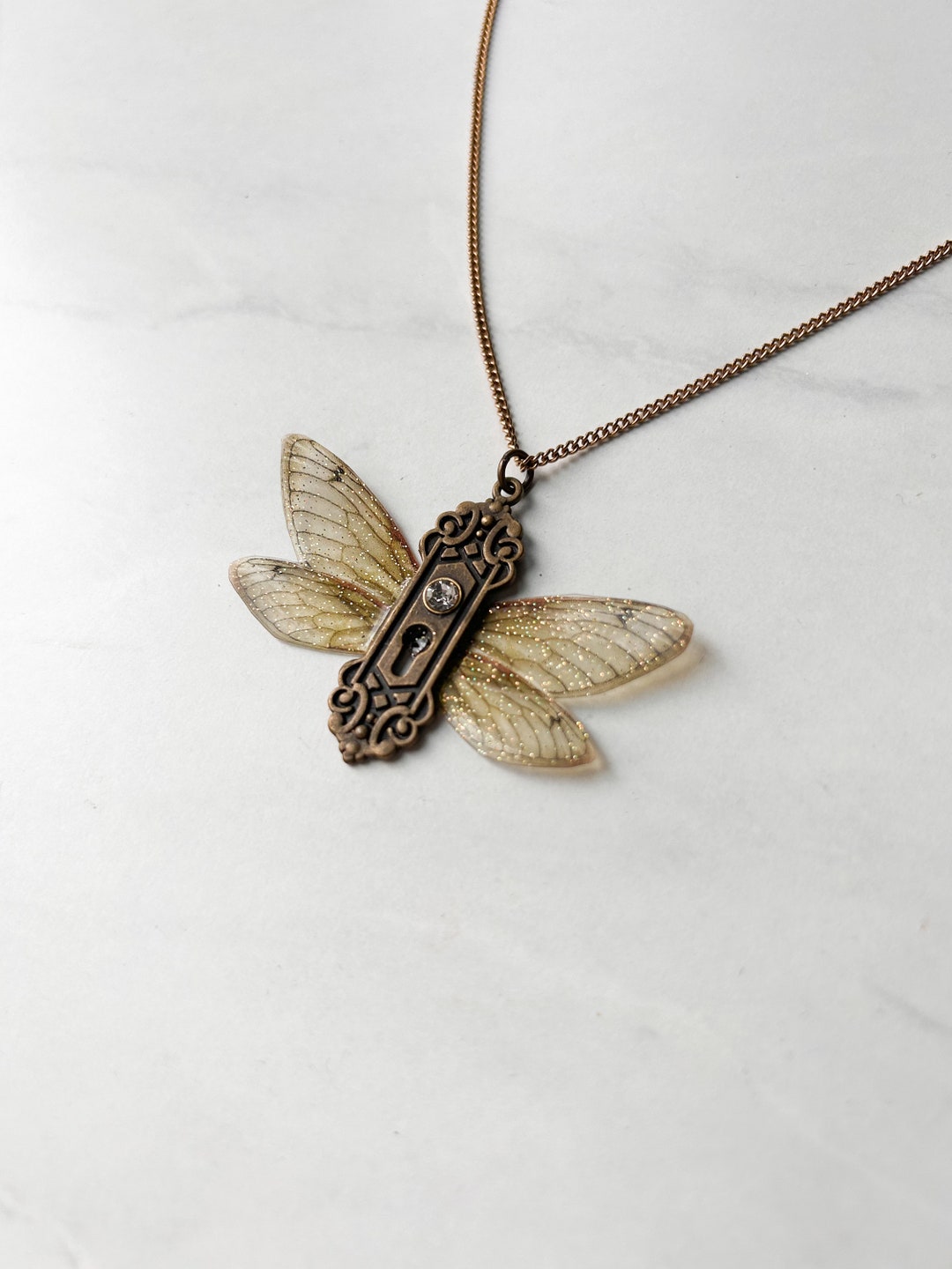 Golden Mystery Faerie Necklace - Etsy