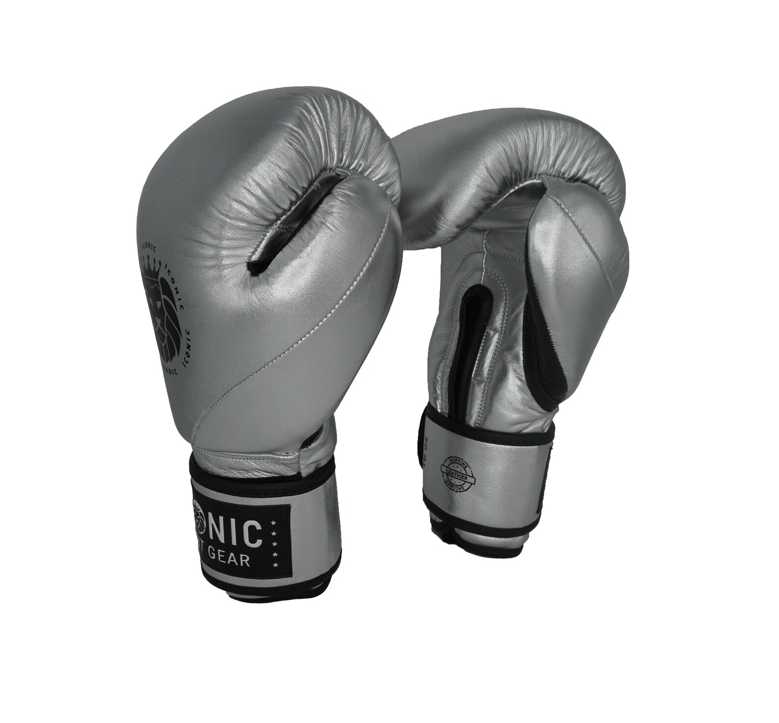 SILVER Boxing Gloves, One of a Kind, Genuine Leather Gloves for Boxing ...