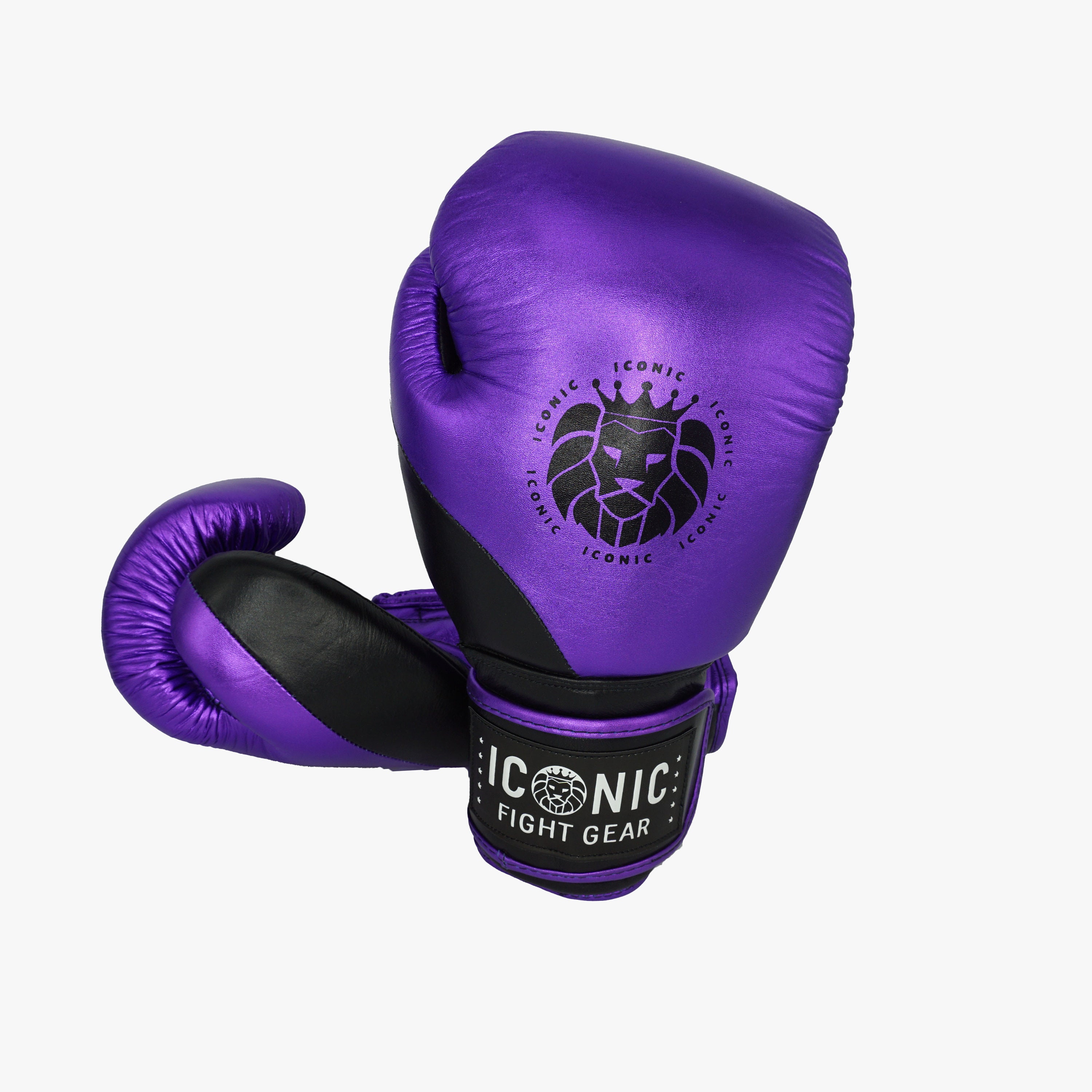 Purple / Black Boxing Gloves, One of a Kind, Genuine Leather Gloves for ...