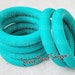 65mm Turquoise Silicone Ring, Round Silicone Loop, Beadable O Rings ...