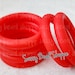 65mm Red Silicone Ring, Round Silicone Loop, Beadable O Rings With 2 ...
