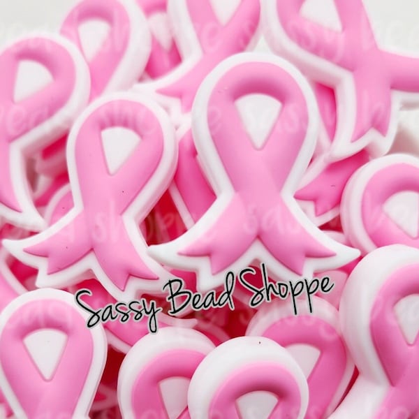 Pink Ribbon Beads - Etsy