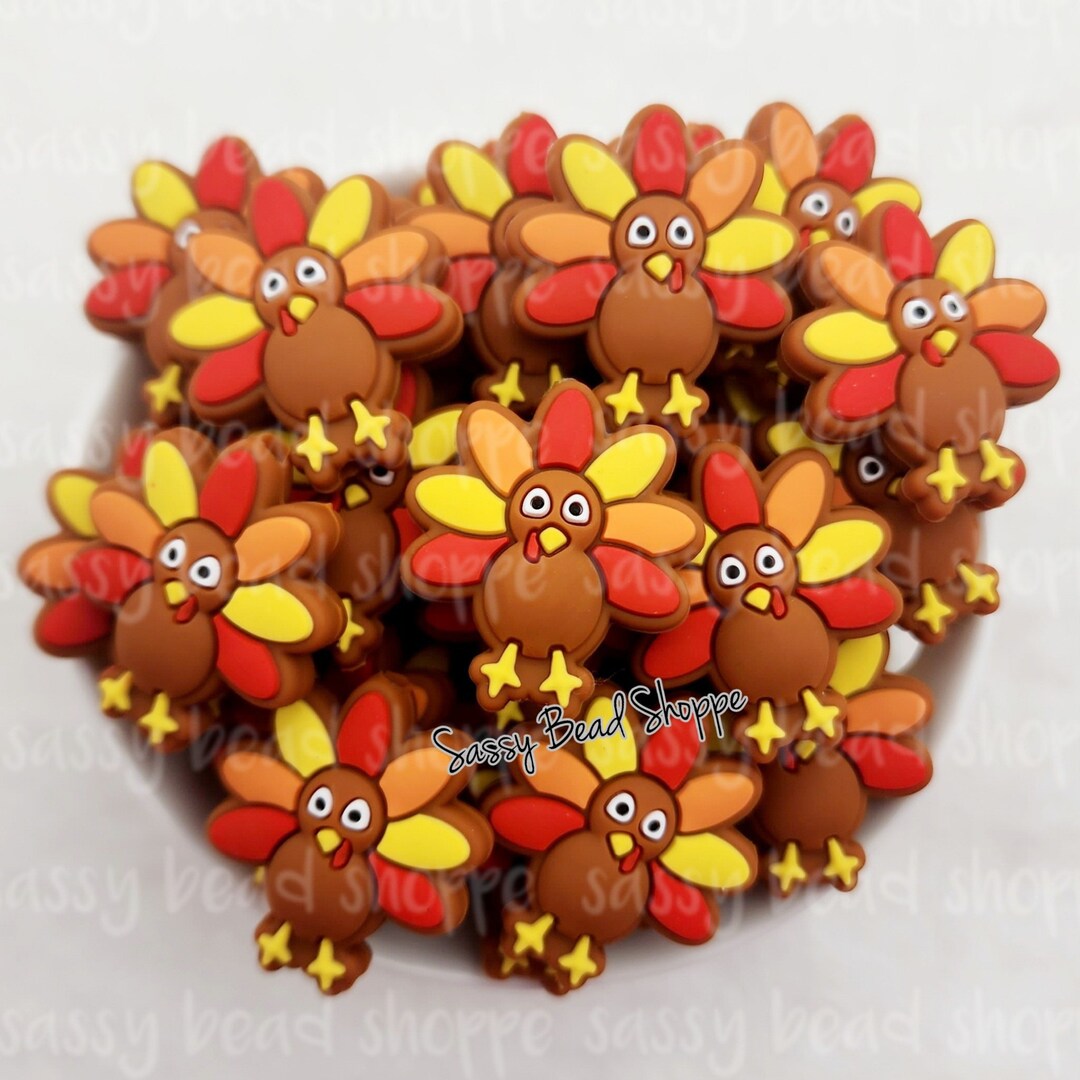 Turkey Silicone Beads, Turkey Shaped Silicone Beads Turkey Beads, Fall ...