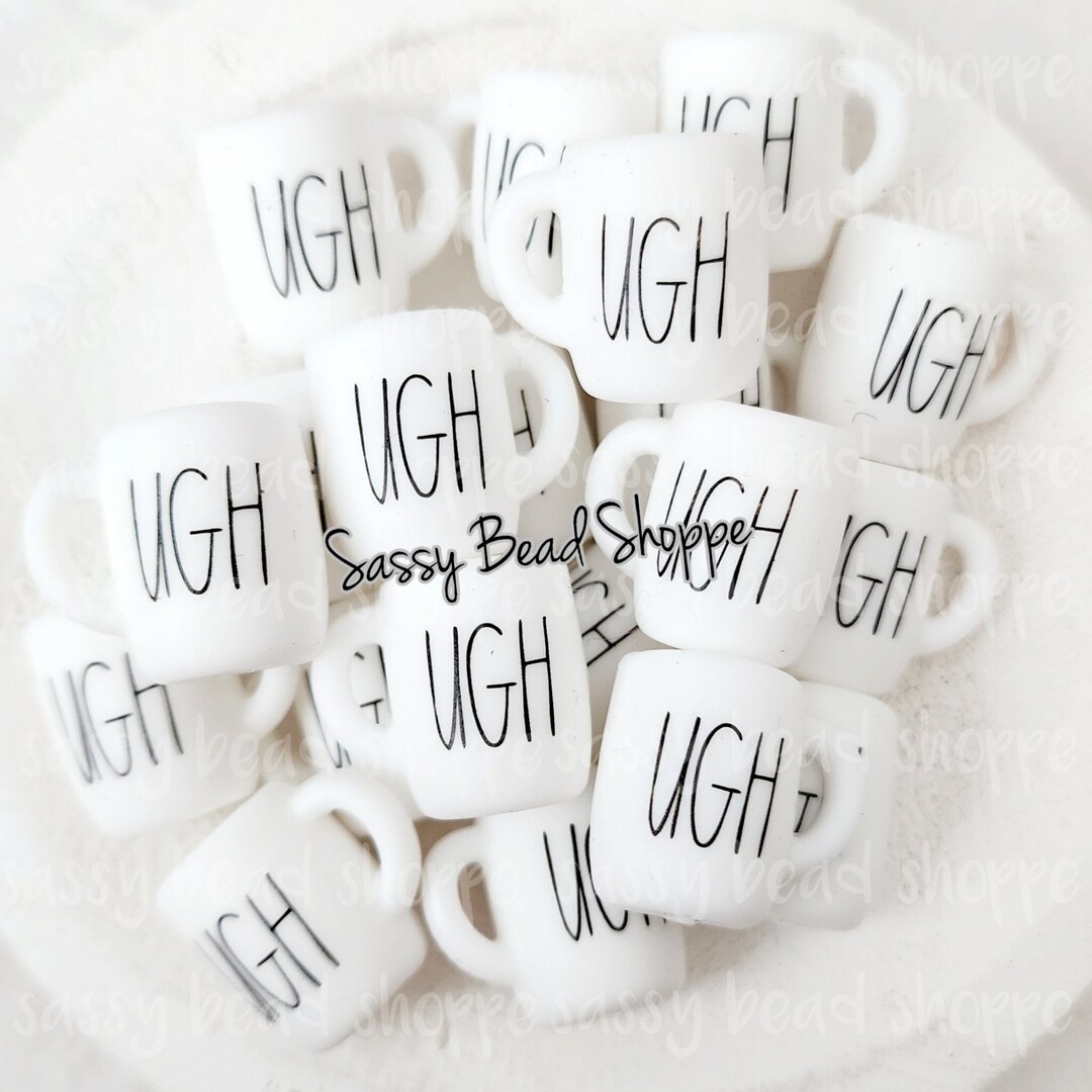 UGH Coffee Mug Silicone Beads, Coffee Cup Bead, Mug Shaped Silicone ...