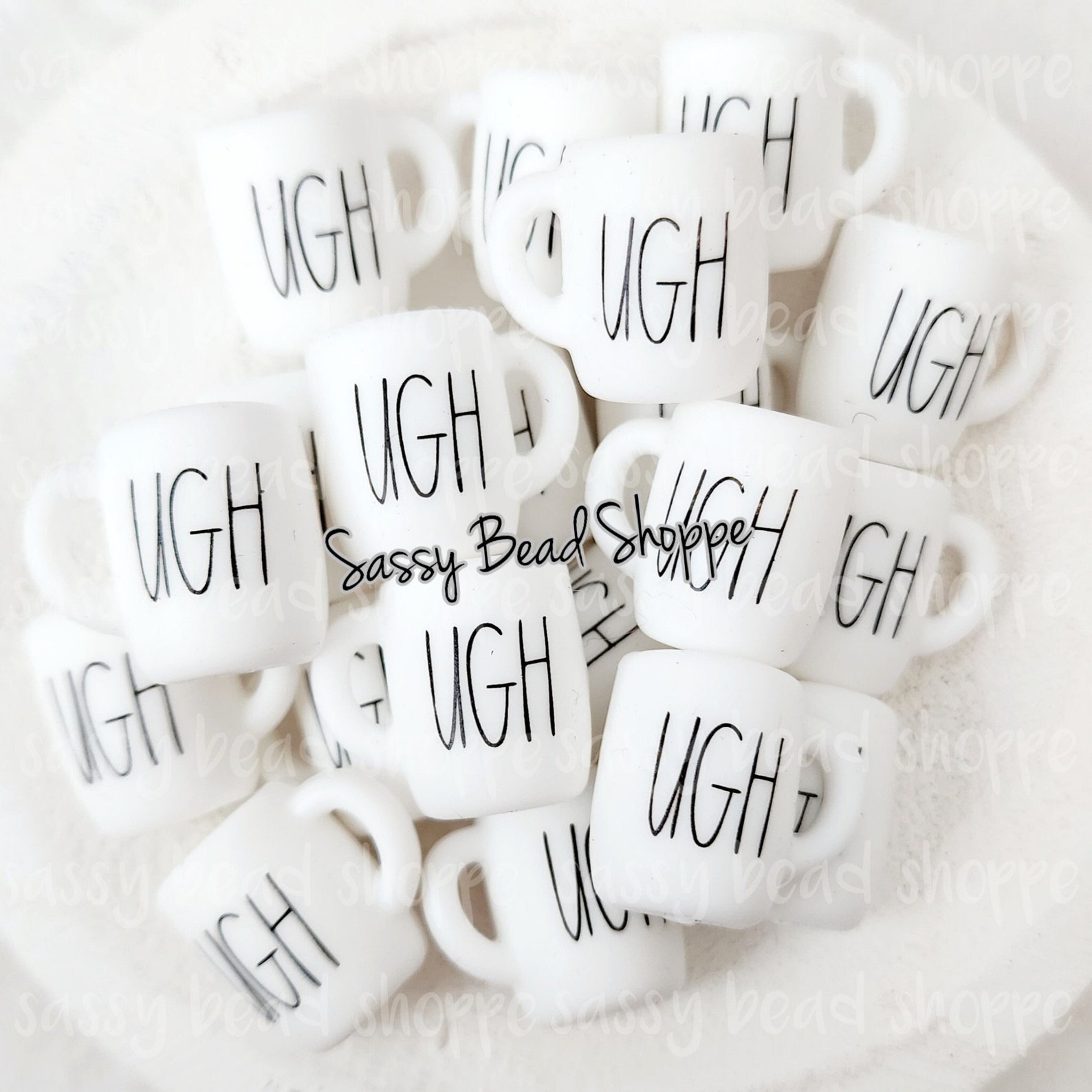 UGH Coffee Mug Silicone Beads, Coffee Cup Bead, Mug Shaped Silicone ...