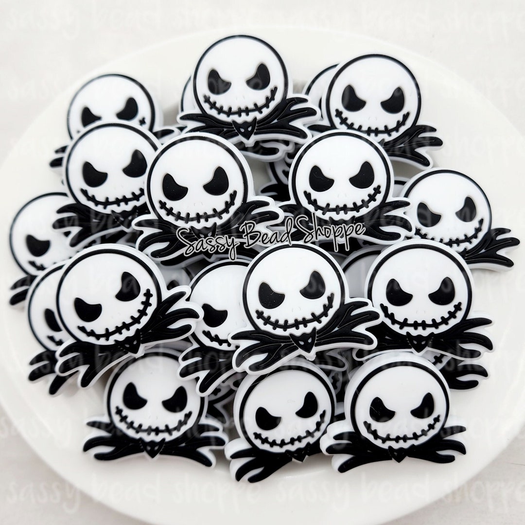 Big Jack Silicone Beads, Jack Silicone Pendant, Skellington Shaped ...