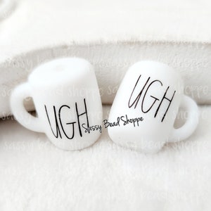 UGH Coffee Mug Silicone Beads, Coffee Cup Bead, Mug Shaped Silicone ...