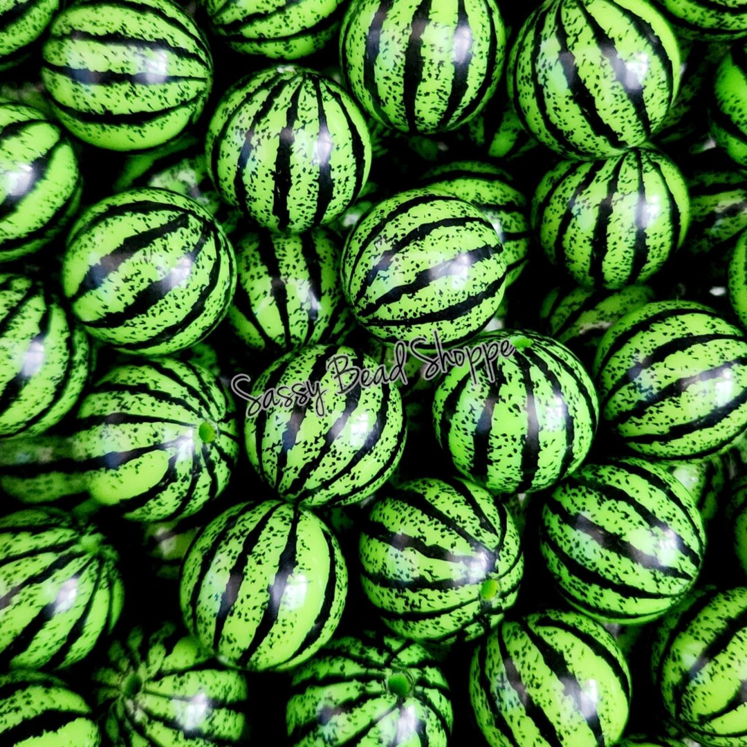 20MM Watermelon Chunky Bubblegum Beads, Acrylic Beads in Bulk, 20mm ...