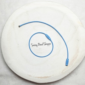 Blue Beverage Cup Charm Ring for Silicone Beads, Stainless Steel Cable ...