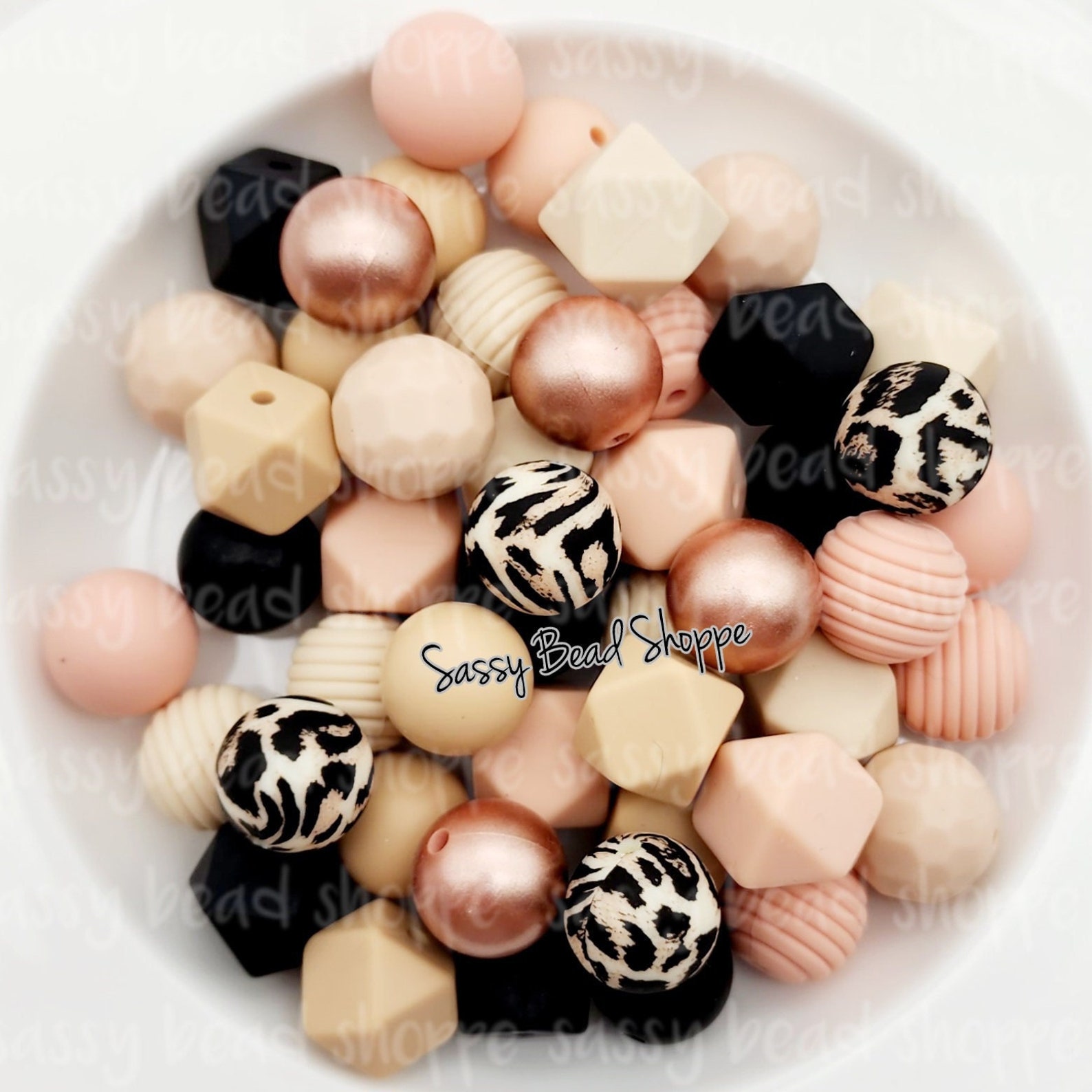 Peach Perfect Bead Bundle ~ 15mm Silicone Mix Set of 24 for Crafts - Etsy