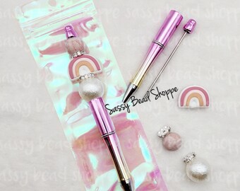 Glamorous Beadable Pen Kit, Flower DIY Craft PLASTIC Pen Kit, Beadable ...