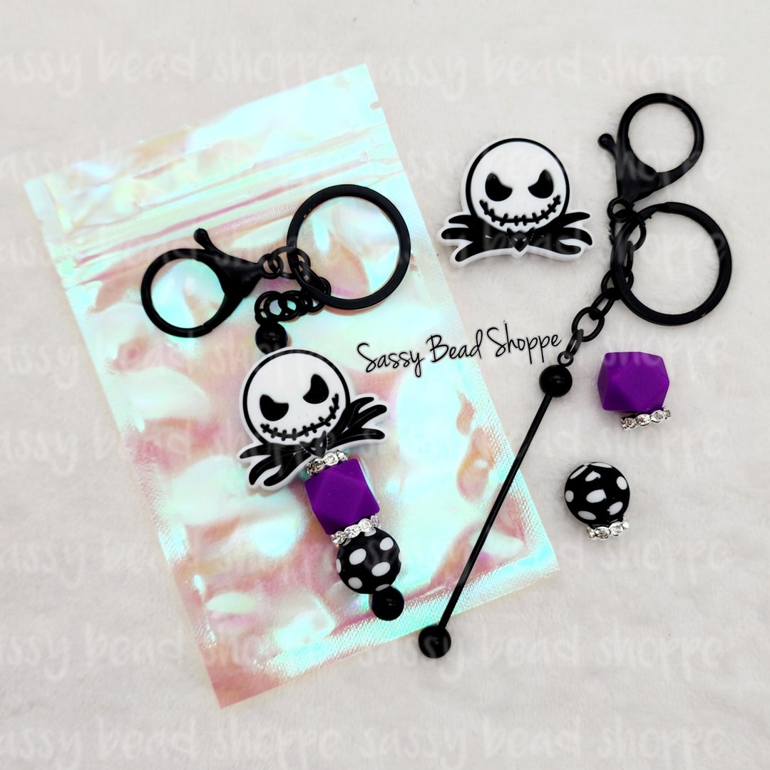 Jack Life Keychain Kit, Skellington Beadable Key Chain, Jack Beaded ...