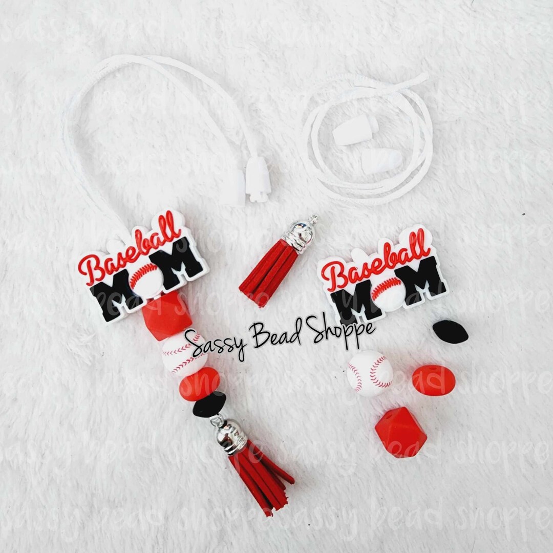 Baseball Sports Mom Car Charm Kit, Beaded Car Charm, Rearview Mirror ...