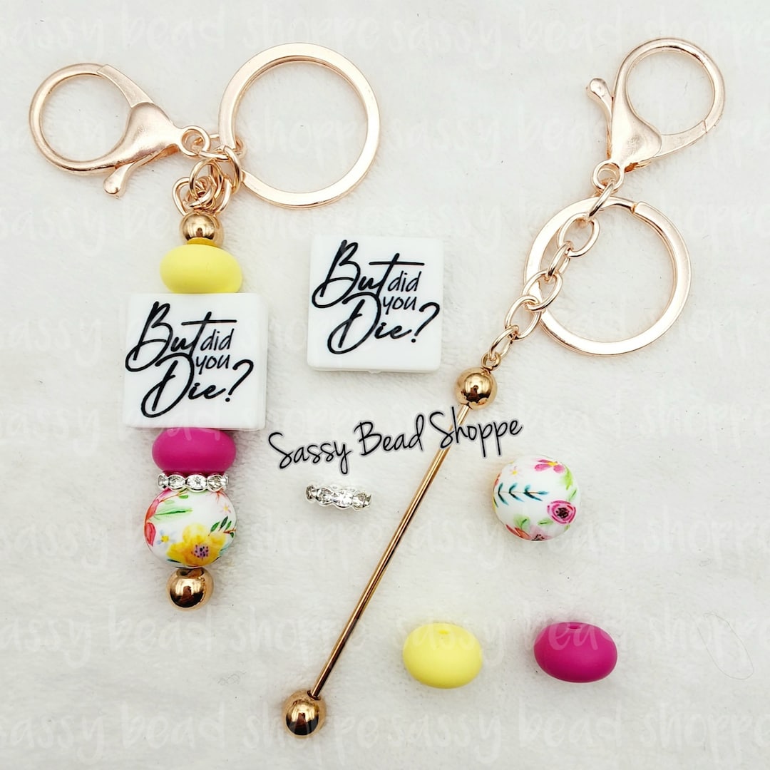 We Made It Keychain Kit, Beadable Key Chain, Beaded Keychain, Focal ...