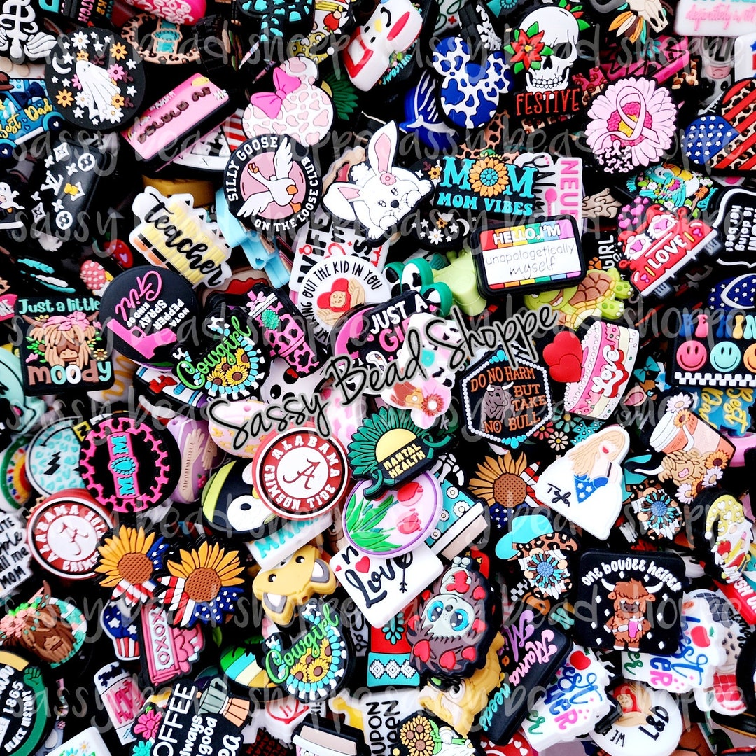 Silicone Focal Bead Grab Bag Focal Bead Mix, Assorted Silicone Focal ...