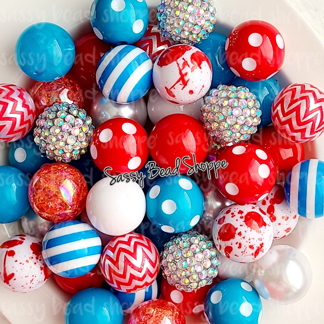 Two of A Kind 20mm Bubblegum Beads Set of 24, M&M Bubbles, Bubble Gum ...