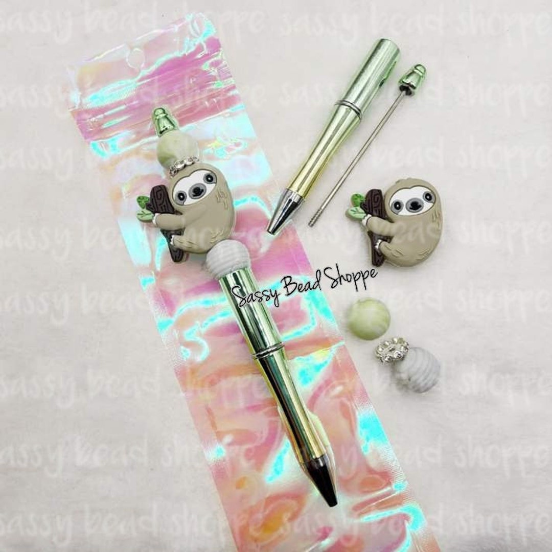 Sloth Dreams Beadable Pen Kit, Sloth DIY Craft PLASTIC Pen Kit ...