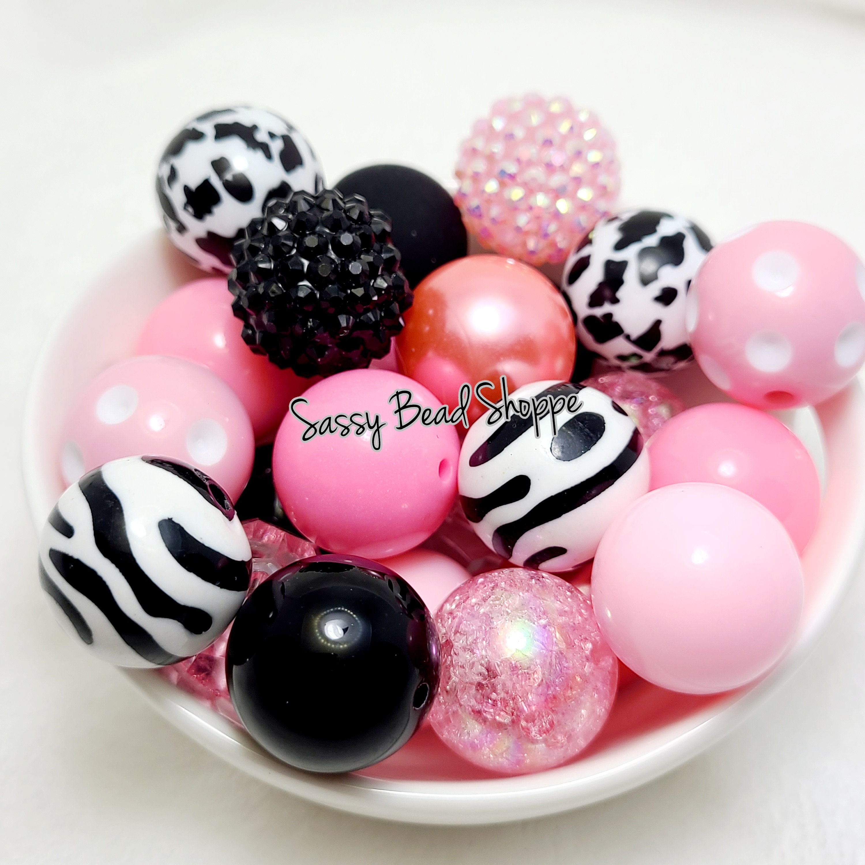 Cupid Valentine's Day 20mm Bubblegum Beads Set of 24 M&M - Etsy