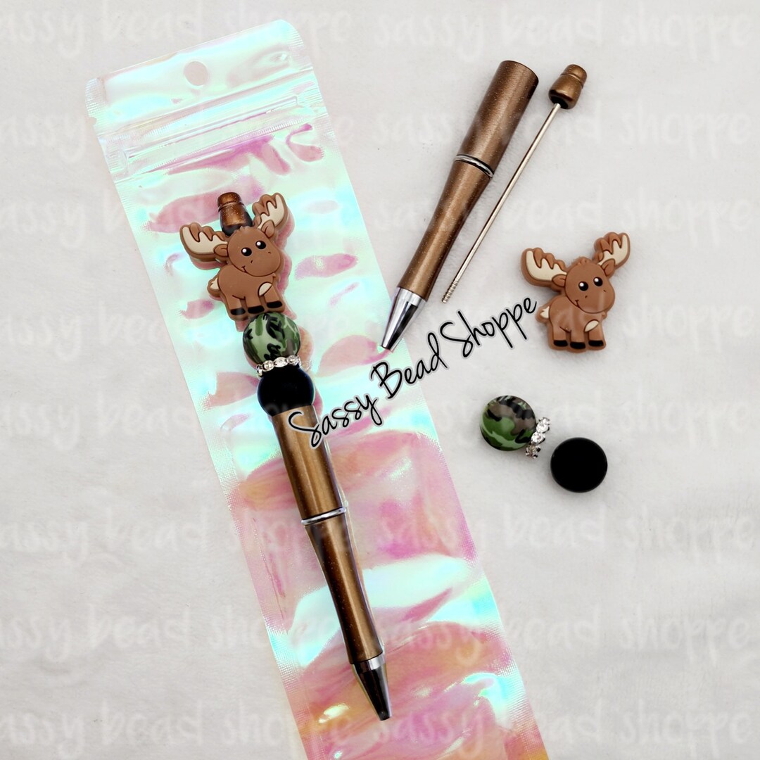 Don't Moose With Me Beadable Pen Kit, Moose DIY Craft PLASTIC Pen Kit ...