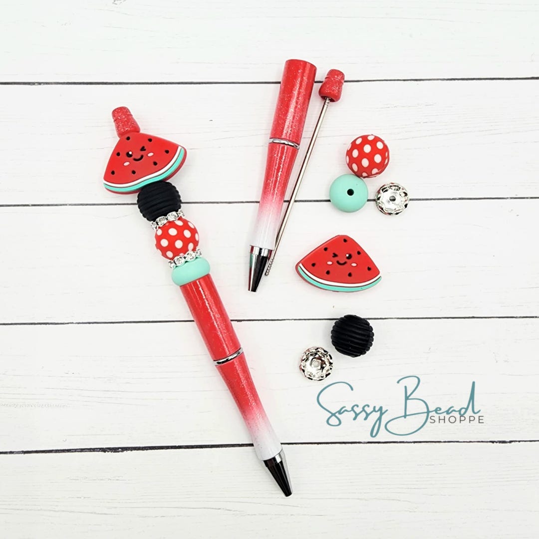 Summer Slice Beadable Pen Kit, Watermelon DIY Craft PLASTIC Pen Kit ...