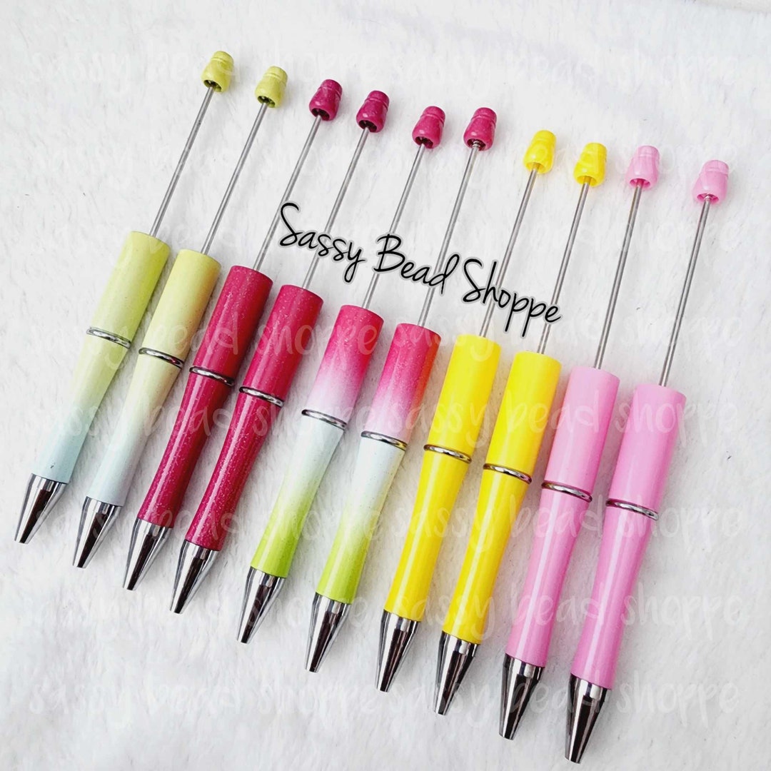 Summer Lemonade 10 Count Beadable Pen Pack, Beadable Pens Blanks ...
