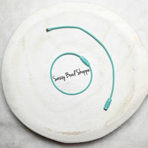 Blue Beverage Cup Charm Ring for Silicone Beads, Stainless Steel Cable ...