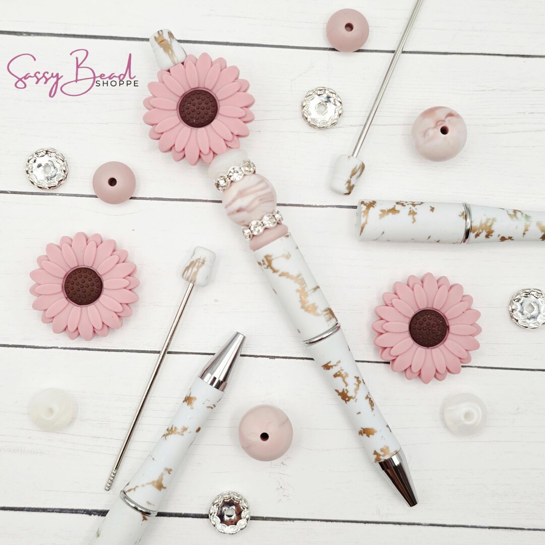 Blush Blooms DIY Pen Kit ~ Holiday Gift for Her ~ Daisy Beaded Pen ...