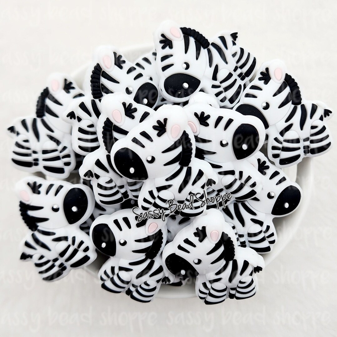 Zebra Silicone Beads, Zebra Shaped Silicone Beads, Animal Silicone ...