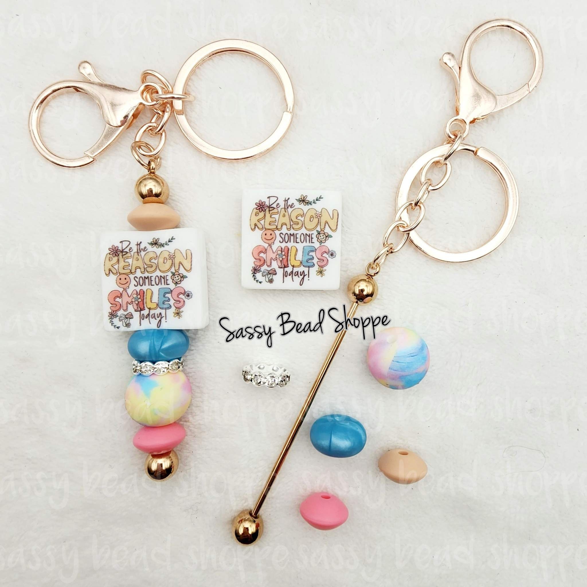 Make Someones Day Keychain Kit, Beadable Key Chain, Beaded Keychain ...