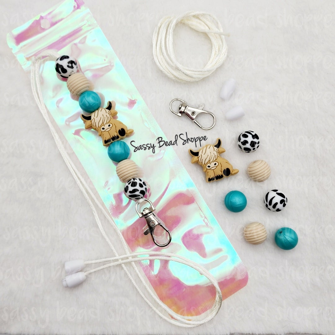 Highland Life Lanyard Kit, Highland Cow Lanyard, Beadable Lanyard ...