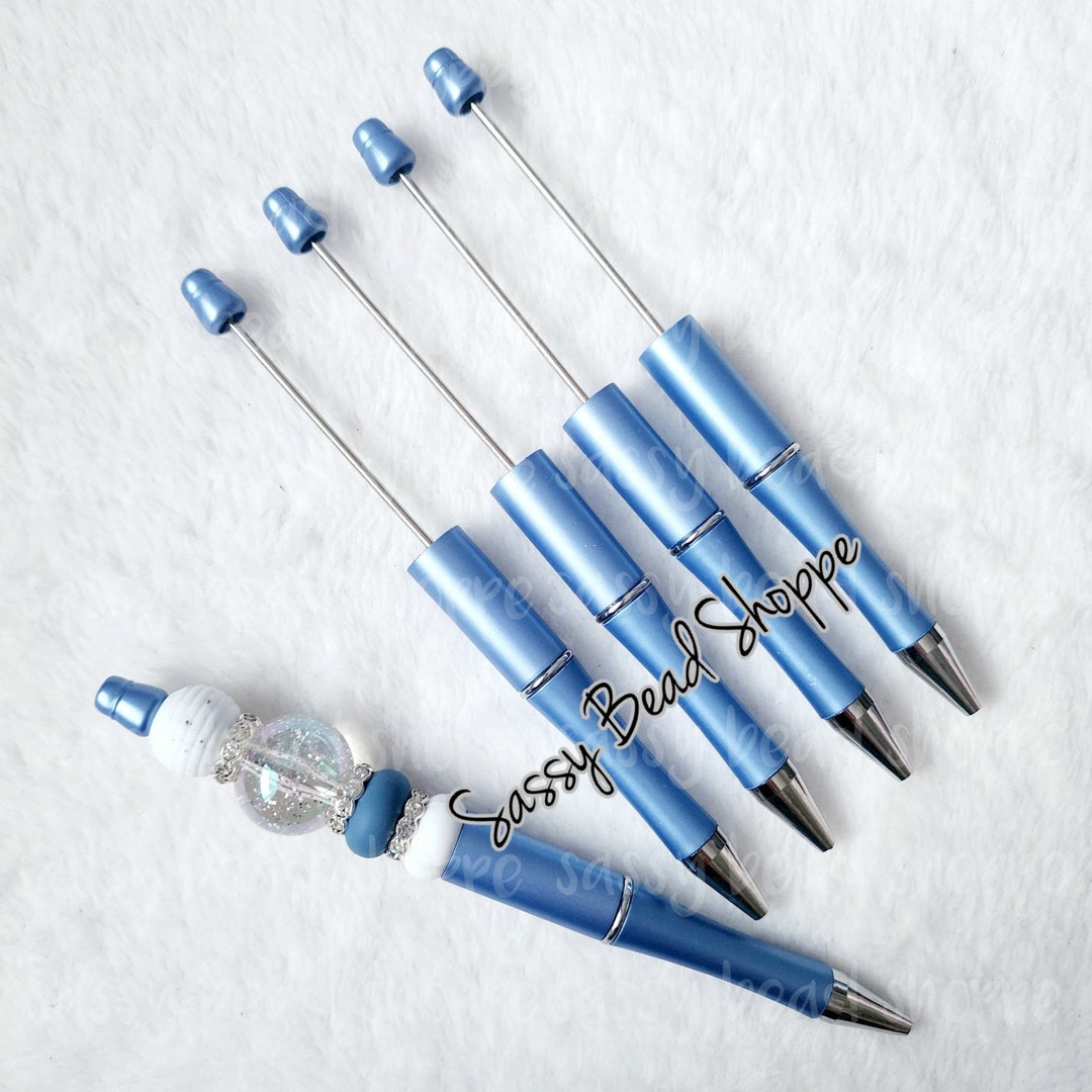 Steel Blue Beadable Pen, DIY Craft, Bead Pen, Custom Pens - Etsy