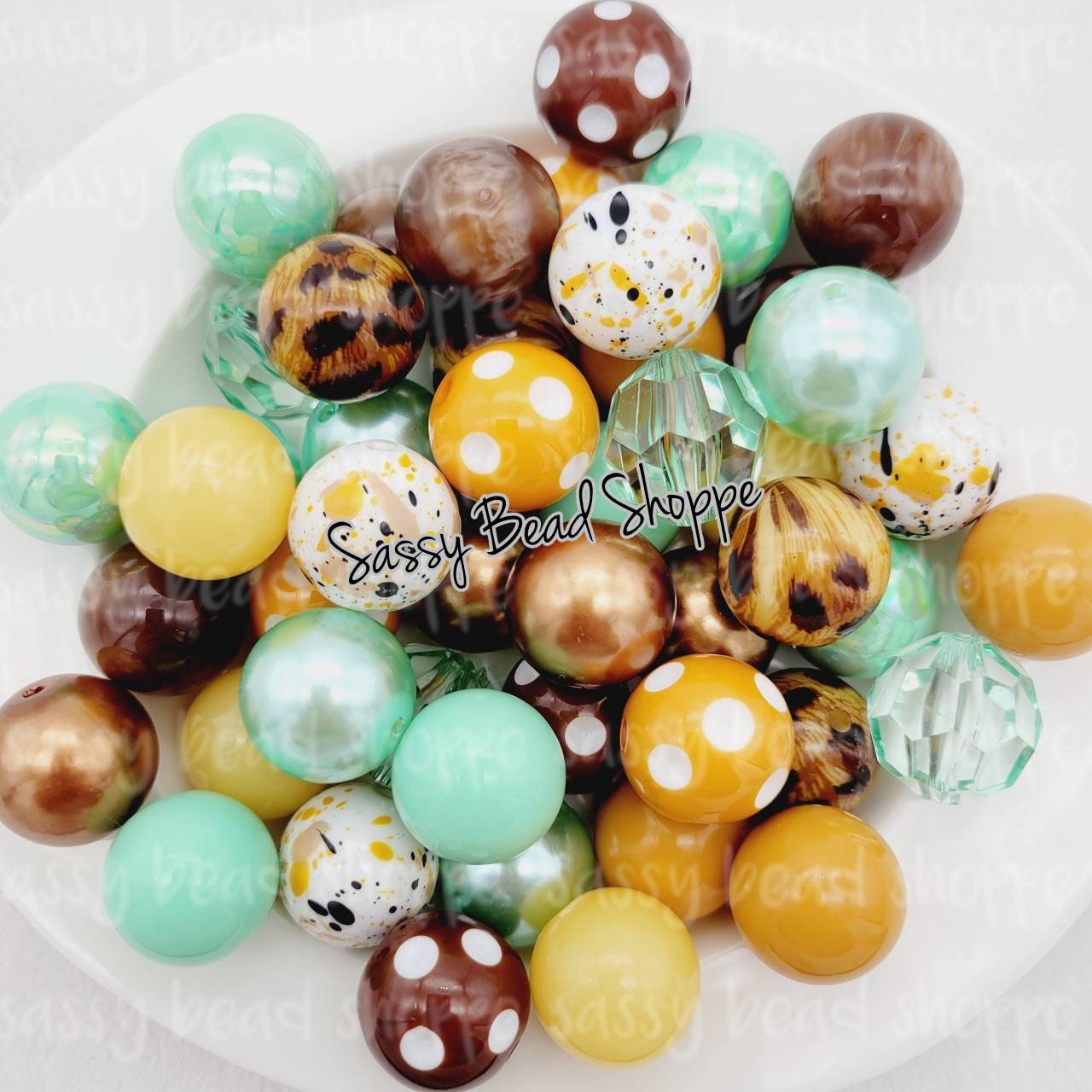 Safari Dream 2 Cheetah Beads 20mm Bubblegum Beads Set of 24 - Etsy