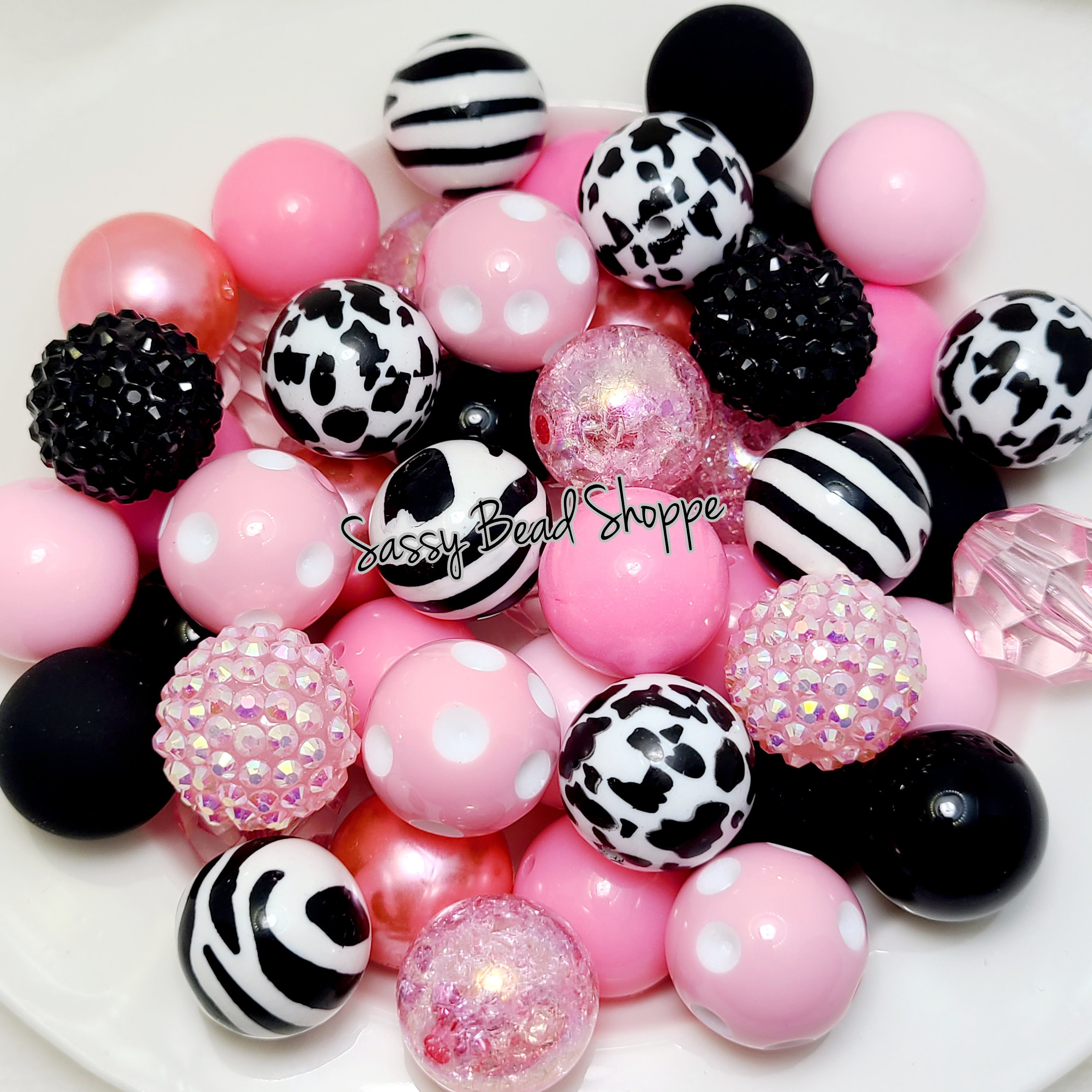 Cupid Valentine's Day 20mm Bubblegum Beads Set of 24 M&M - Etsy