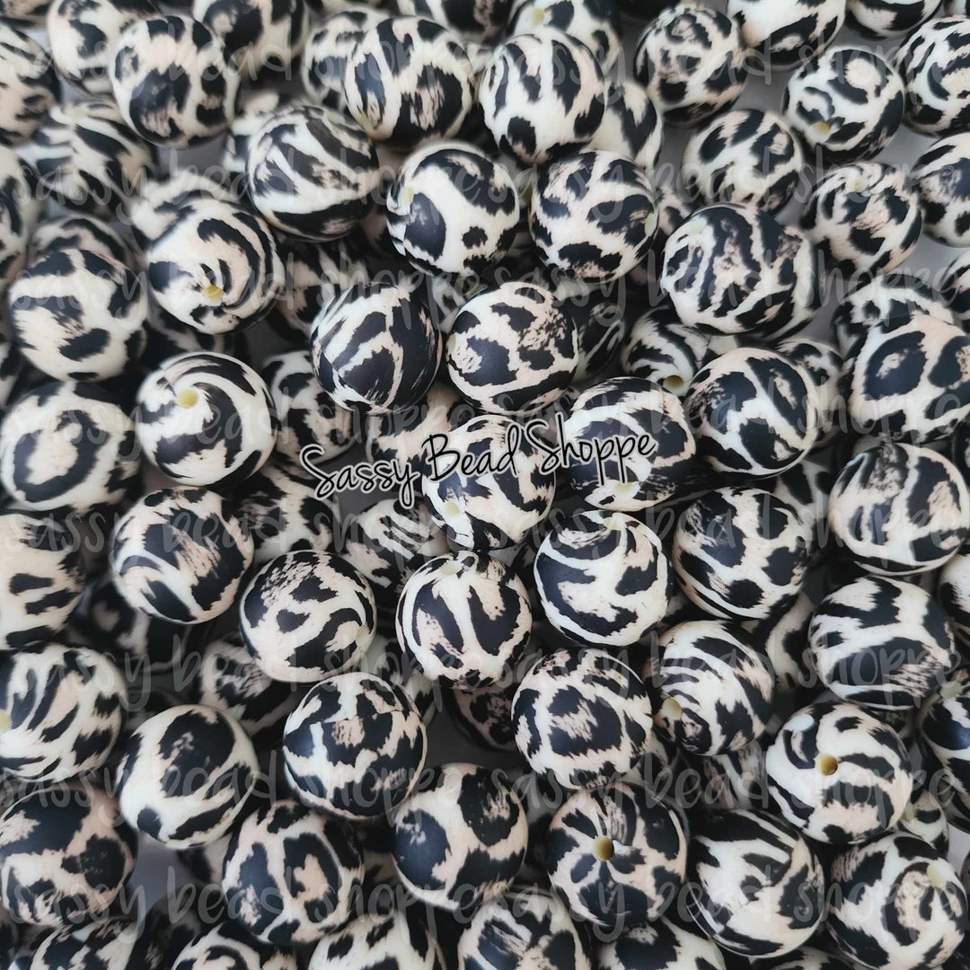 15mm Cheetah Silicone Beads, Leopard Print Silicone Beads, Wholesale ...