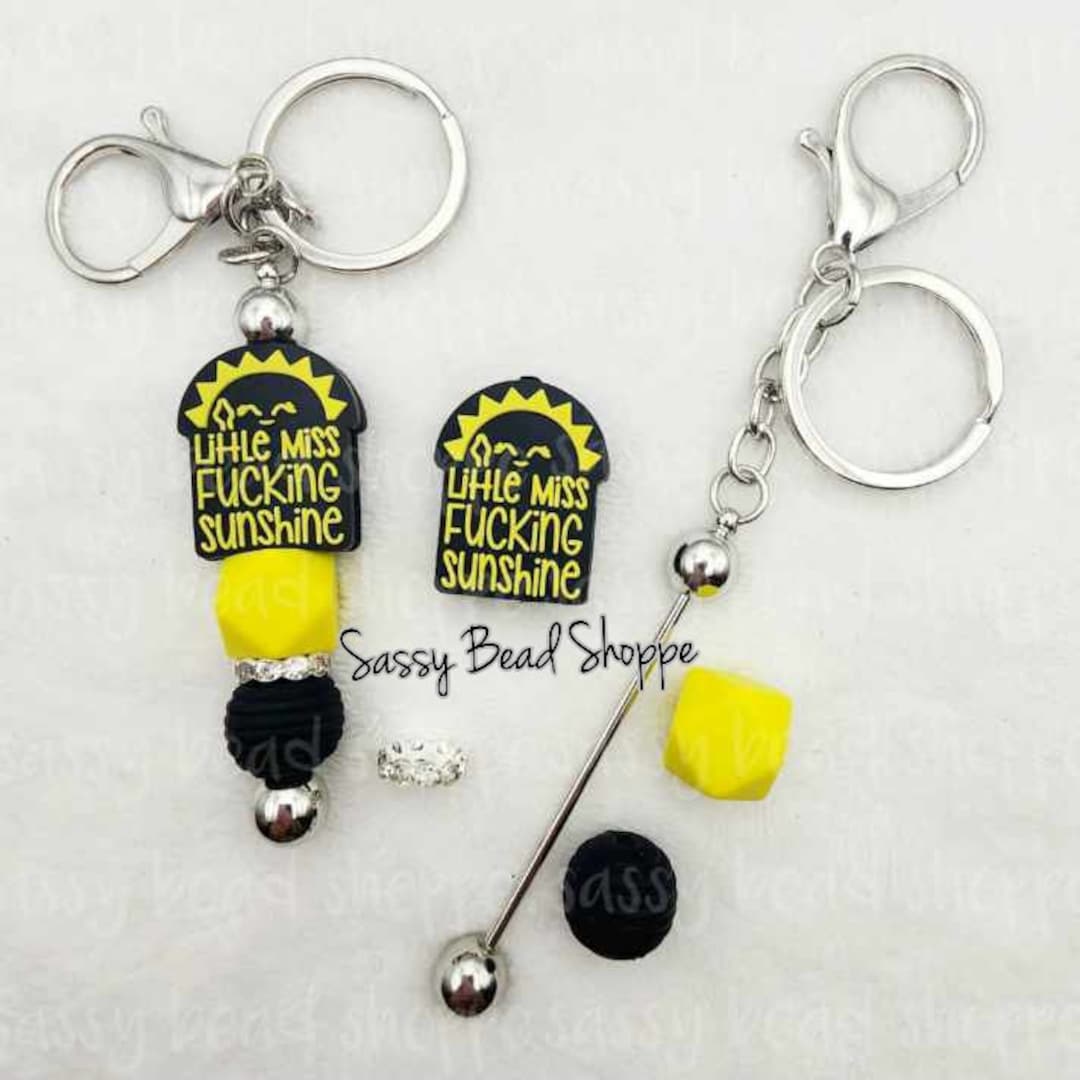 Such A Peach Keychain Kit, Beadable Key Chain, Beaded Keychain, Focal ...