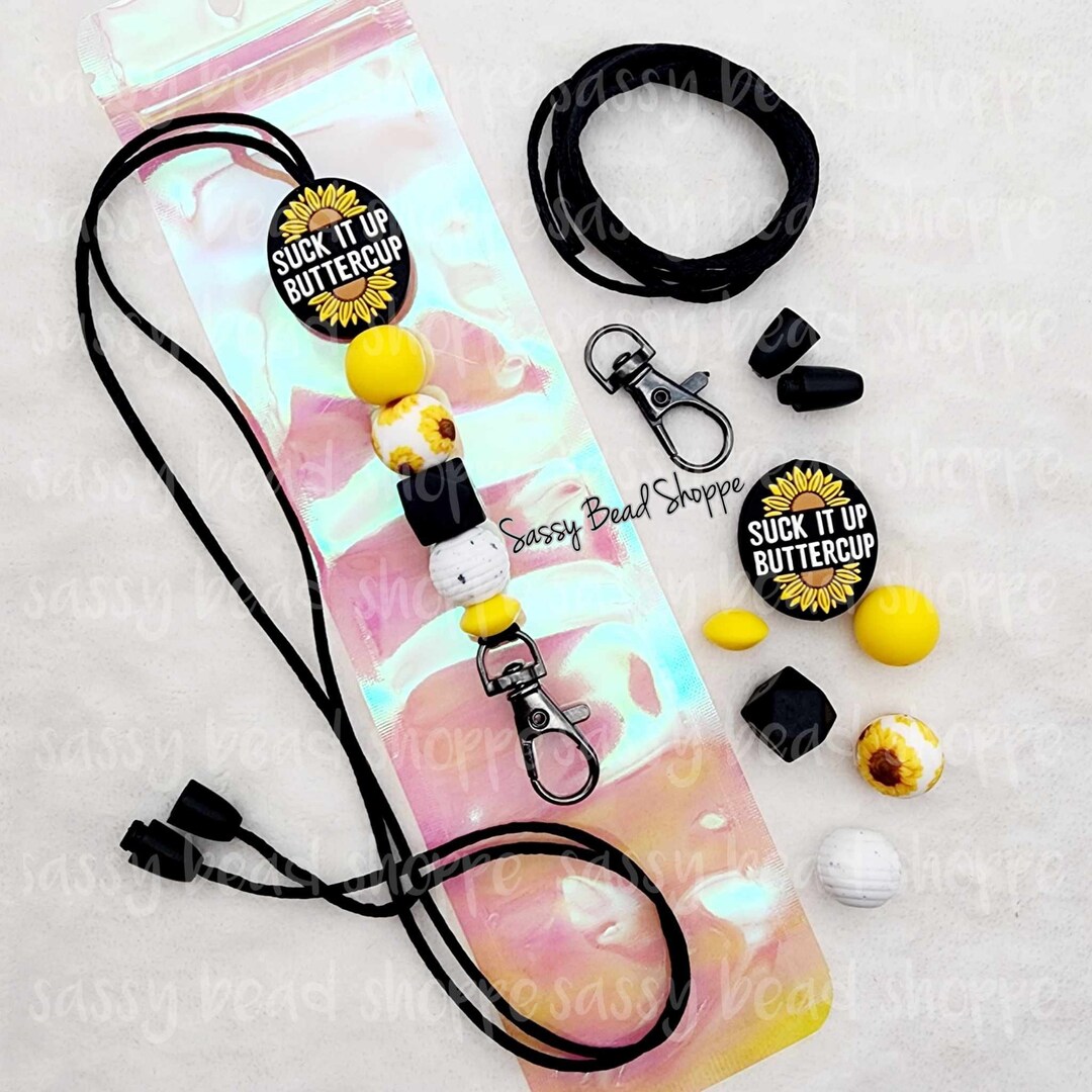 Mama Said Lanyard Kit Sunflower Lanyard Beadable Lanyard - Etsy