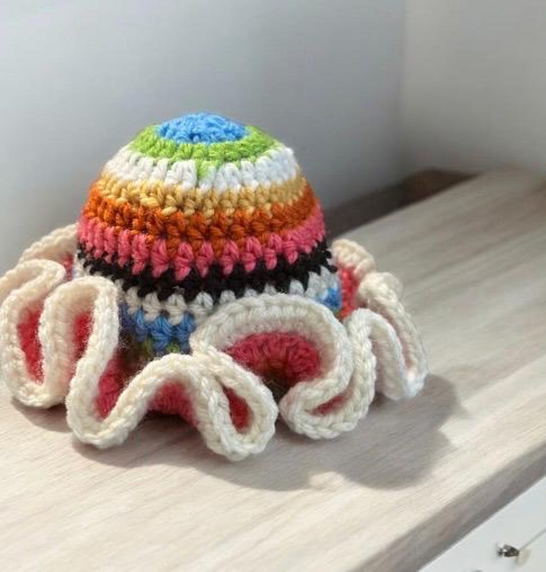 Handmade Crochet Baby Ruffle Hat - Etsy