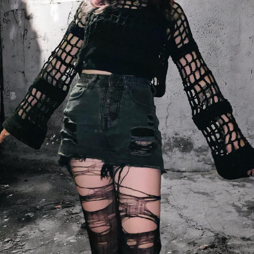 Hand Crochet Mesh Shirt, Mesh Top, Crochet Mesh Top, Layering Top ...