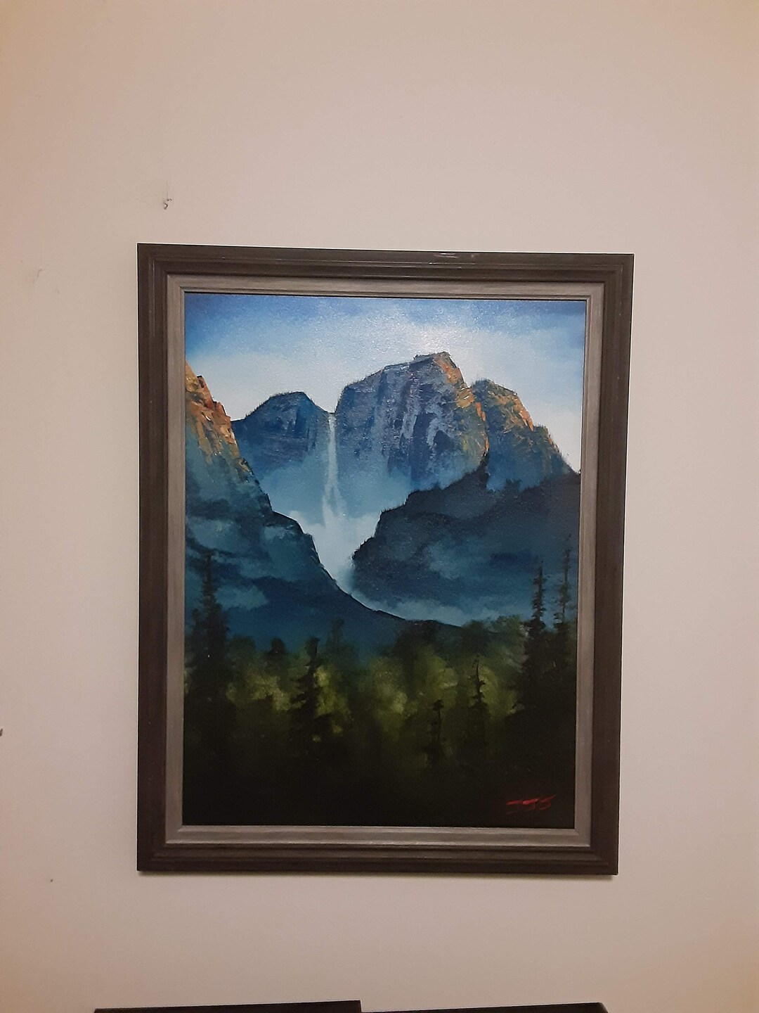 Framed Landscape Oil Painting of Yosemite National Park | Signed by ...