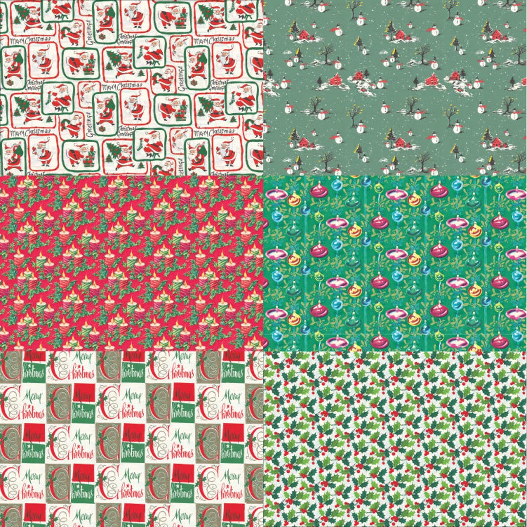 1/12 Christmas Holiday Wrapping Paper; Miniature 1:12 Holiday Paper to ...