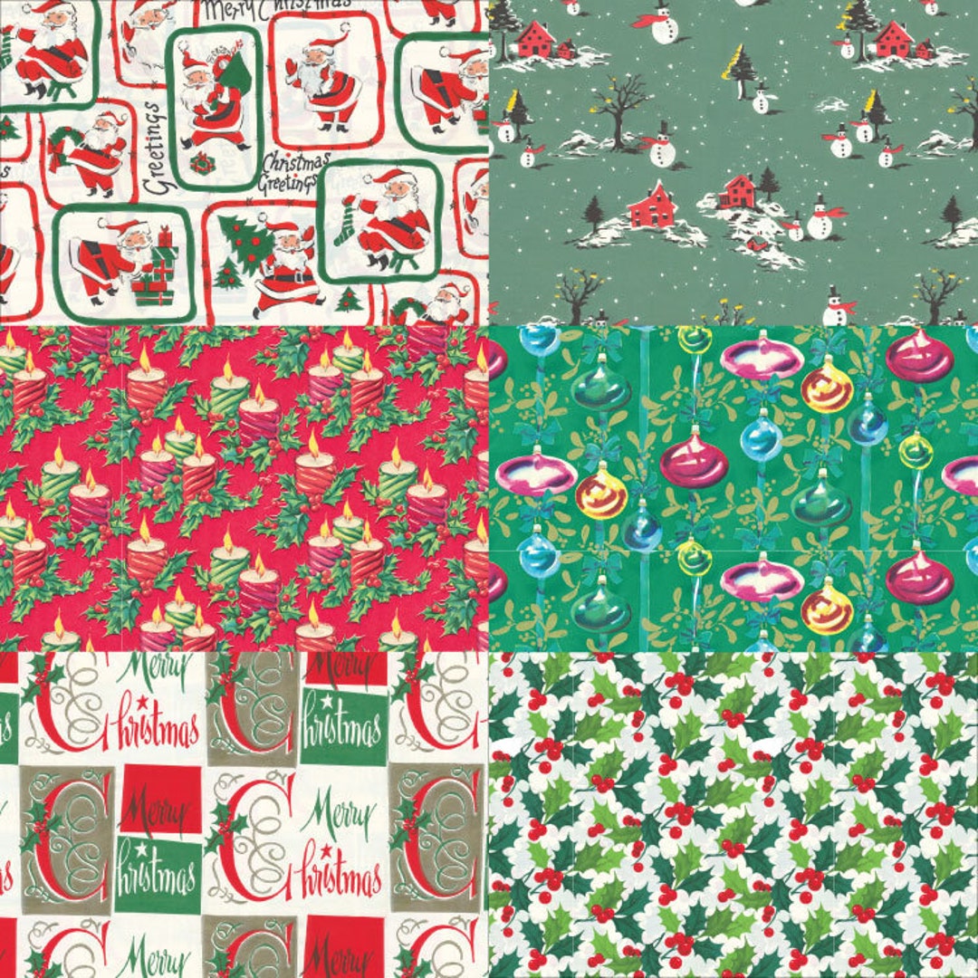 1/6 Christmas Holiday Wrapping Paper Miniature 1:6 Holiday Paper to ...