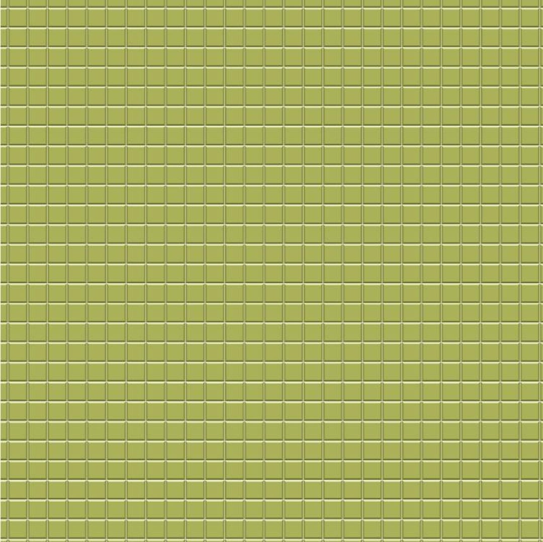 1/12 Avocado Green Square Tile Dollhouse Flooring 1:12 Miniature ...