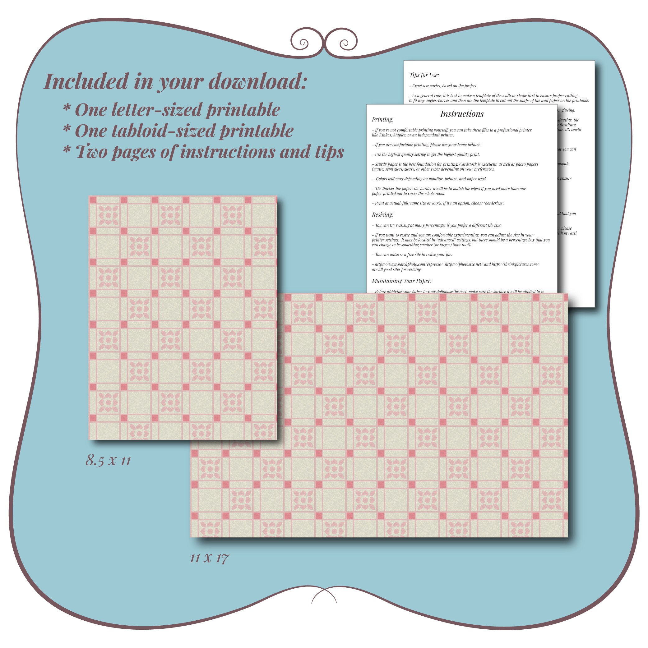 1/6 Corallin Pink Linoleum Dollhouse Flooring 1:6 Rose Du | Etsy