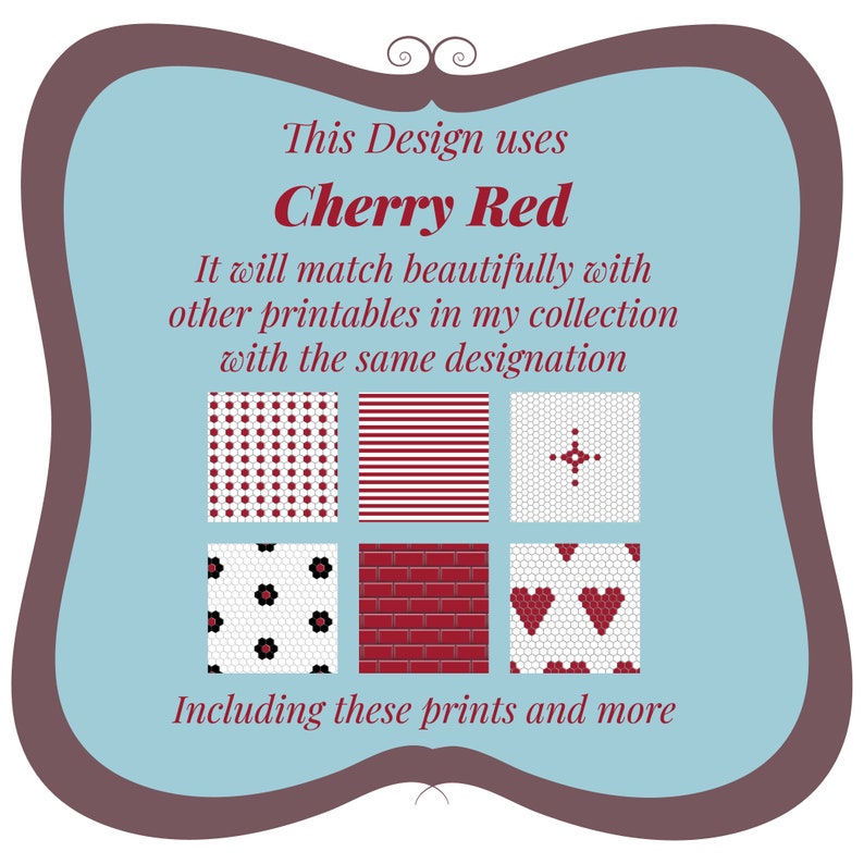 1/12 Vintage Cherry Red & White Hex Tile Dollhouse Flooring 1:12 Retro ...