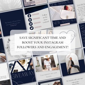 60 Royal Blue Instagram Templates, Post and Story, Branding Social ...