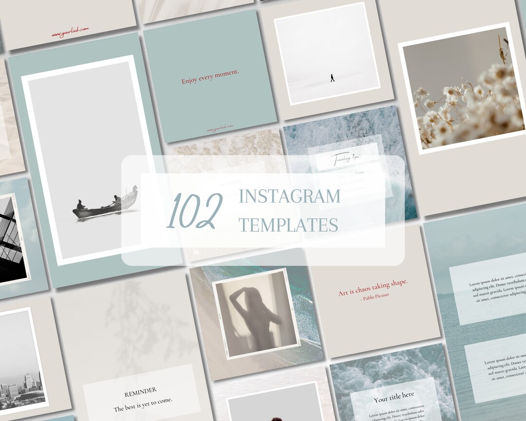 102 Light Blue Ocean Instagram, Canva Templates, Posts & Stories ...